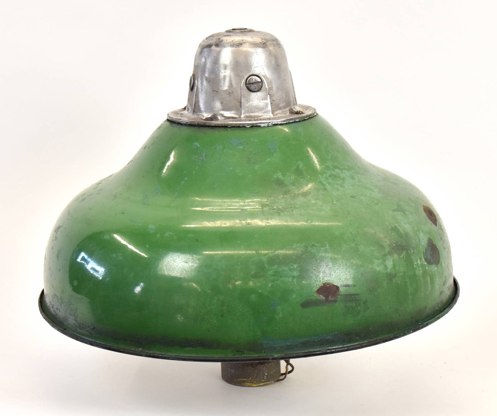 Old Green Porcelain Gas Station Light Auction