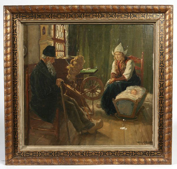 166: WILHELM A. WRAGE OIL PAINTING OF DUTCH COUPLE - Feb 03, 2013 ...