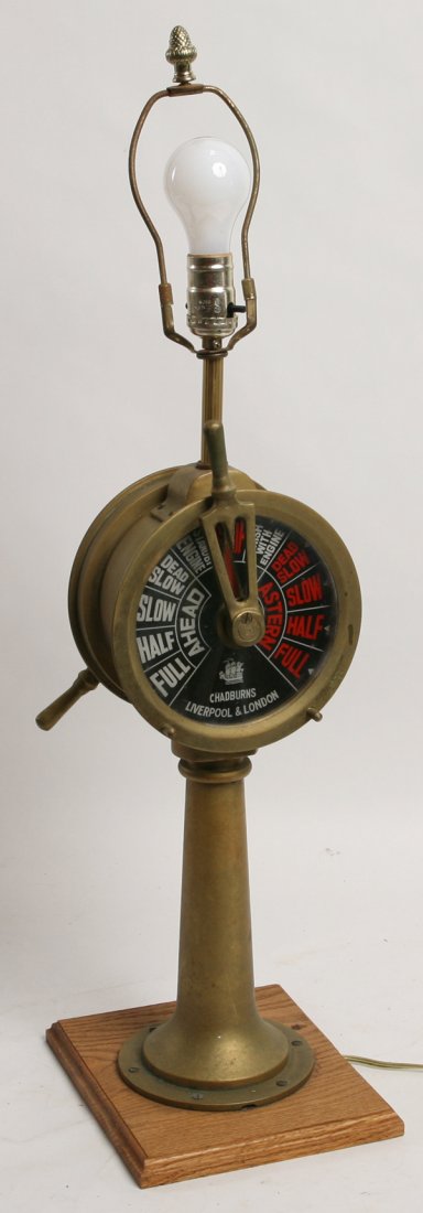 BRASS SHIPS BRIDGE SPEED INDICATOR