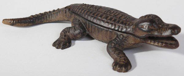 Cast Iron Railroad Alligator Match Box
