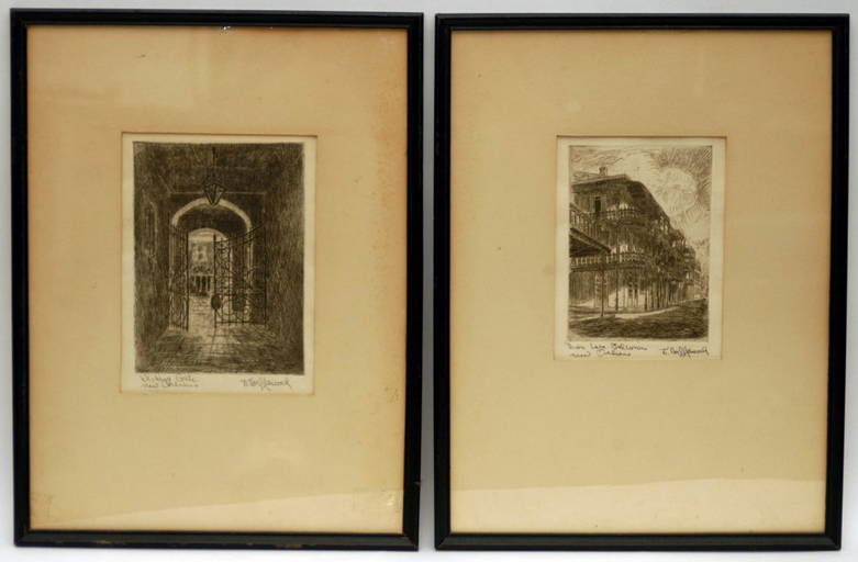 TWO J. CARL HANCOCK (NEW ORLEANS) ETCHINGS - May 18, 2013 | Forsythes ...