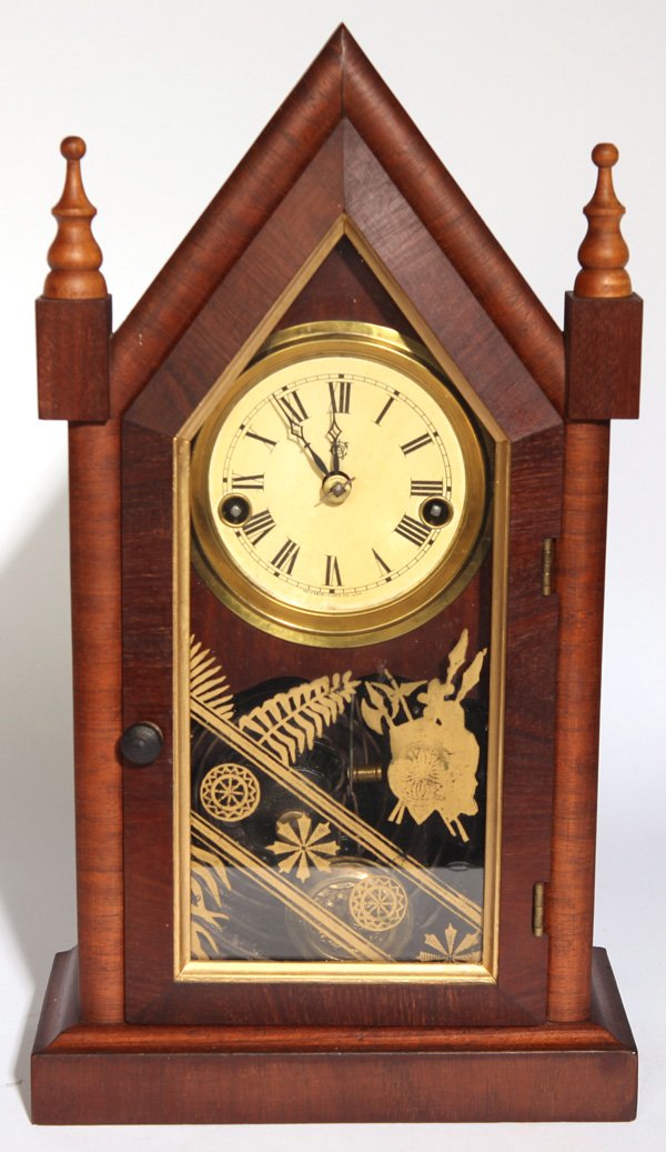 WATERBURY SMALL GOTHIC V.P. STEEPLE CLOCK