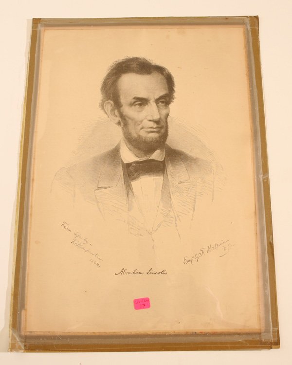 F.B. CARPENTER LINCOLN ENGRAVING