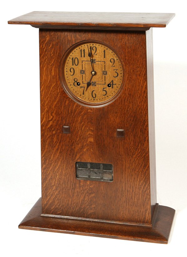 CONTEMPORARY L. & J.G. STICKLEY MANTLE CLOCK