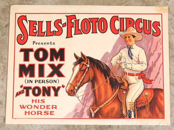 Sells Floto Tom Mix Circus Poster