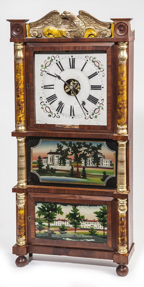 Elisha Manross Triple Decker Clock