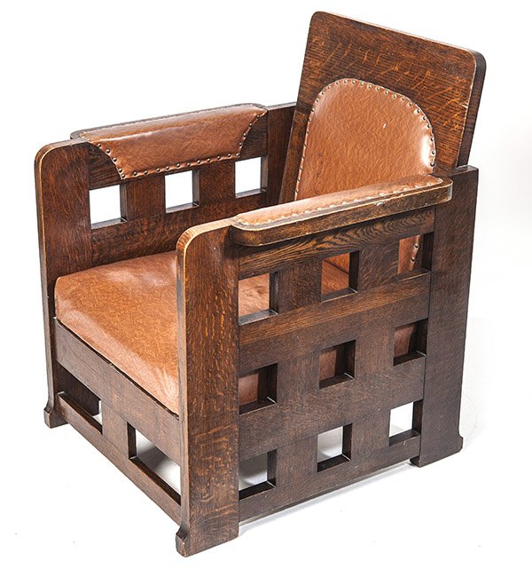 Karpen Mission Cut-out Armchair