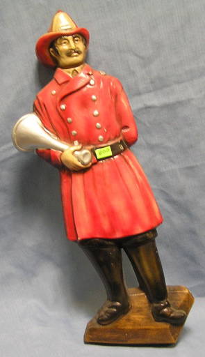 Antique Style Fireman Ceramic Wall Plaque