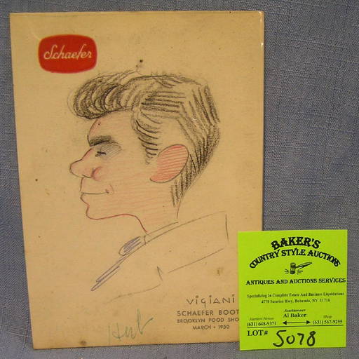 Schaffer beer promotion caricature card - Apr 24, 2018 | Baker's ...