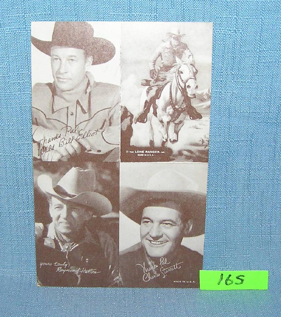 Lone Ranger and others arcade exhibit card