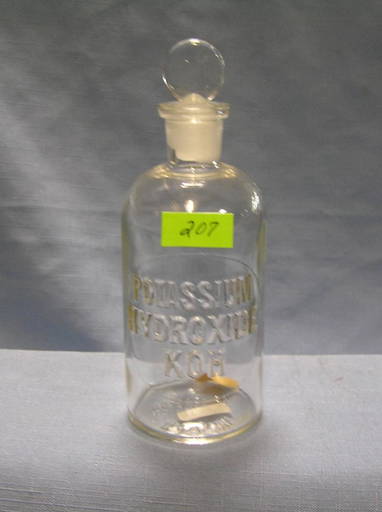 Antique Potassium Hydroxide Koh Bottle