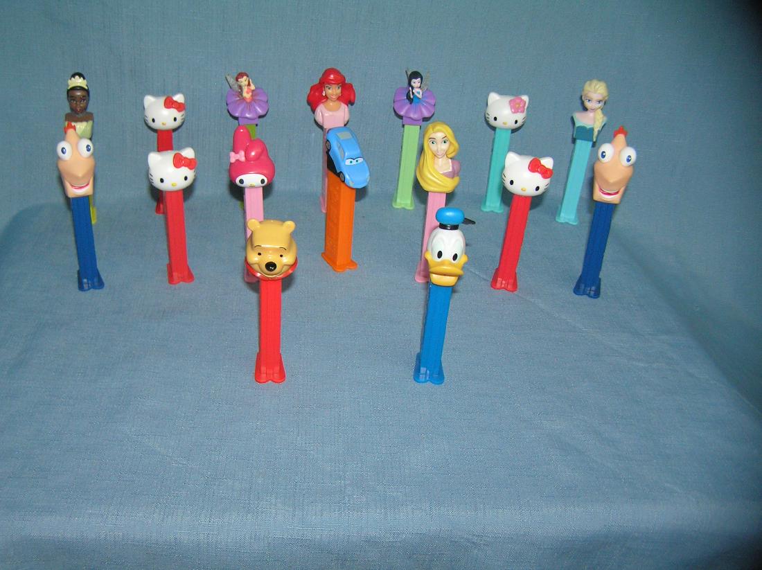 Vintage and modern PEZ candy containers