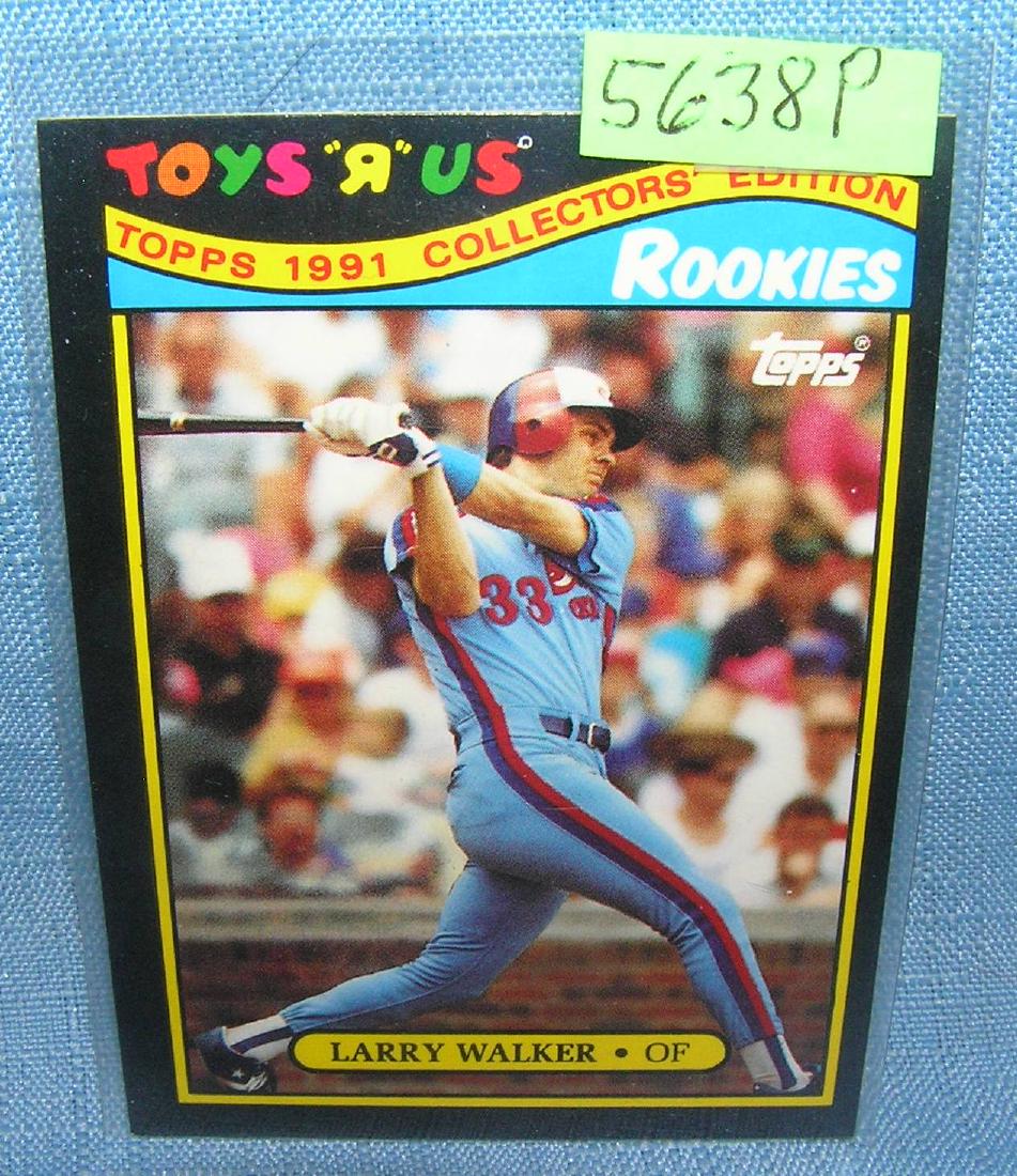 Larry Walker rookie baseball card - Jan 24, 2019 | Baker's Antiques and ...