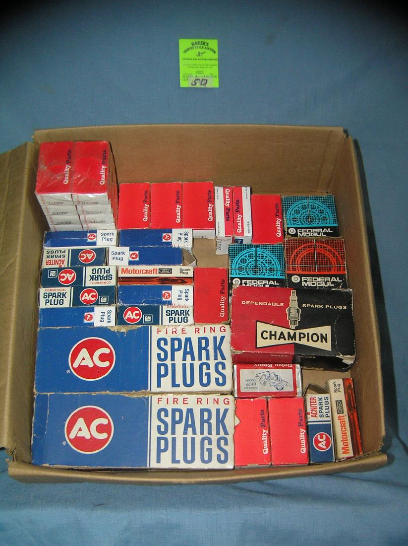 Box full of vintage muscle car parts - Apr 11, 2019 | Baker's Antiques ...