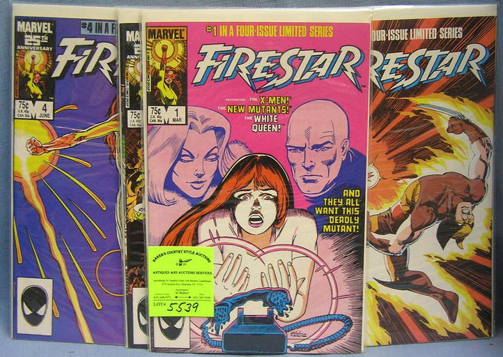 Group Of Four Vintage Firestar Comic Books