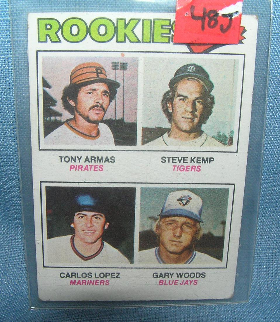 Tony Arman And Steve Kemp Rookie Baseball Card