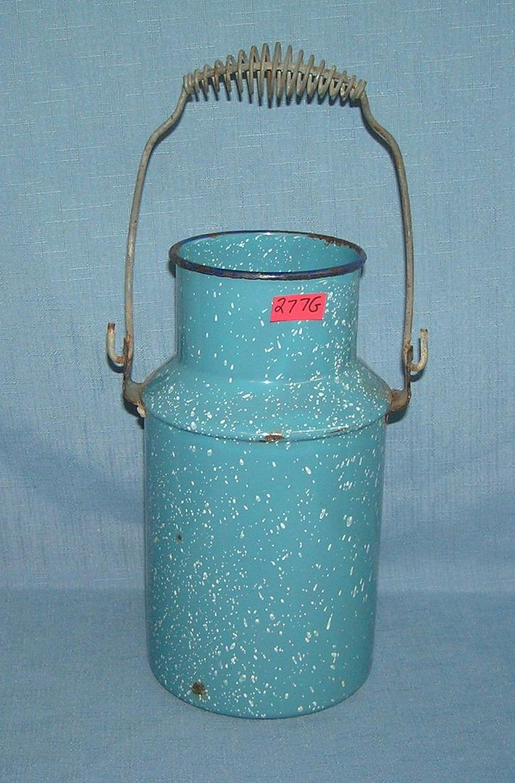 Antique Granite Ware Cream Pail