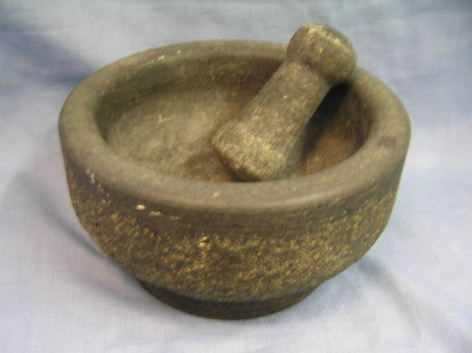 Antique Morter And Pestle Set
