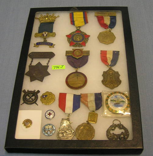 Group Of Antique Medals, Badges, And Awards