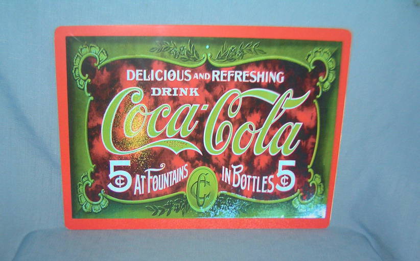 Coca Cola Retro Style Advertising Sign Printed On Pvc Hard Board