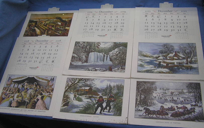 Collection Of Antique Style Calendars