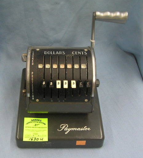 Vintage Paymaster check writing machine (#1630U) on Jun 29, 2022 ...