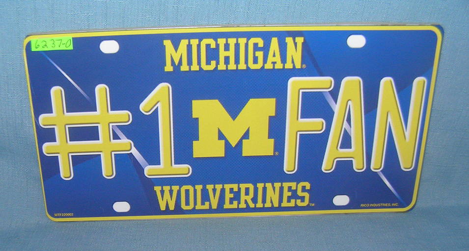 Michigan Wolverines License plate size retro sign (#6237O) on Dec 15 ...