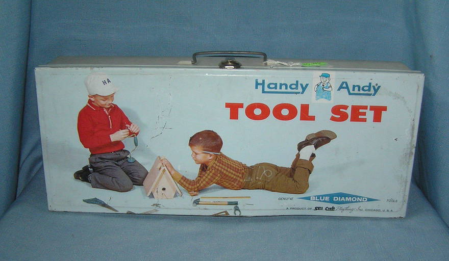 Handy Andy tool set with metal illustrated box (#3034K) on Jan 09, 2023 ...