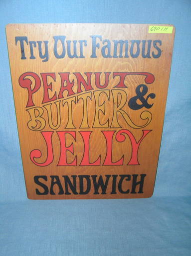 Try Our Famous Peanut Butter And Jelly Sandwich Retro Style Advertising ...