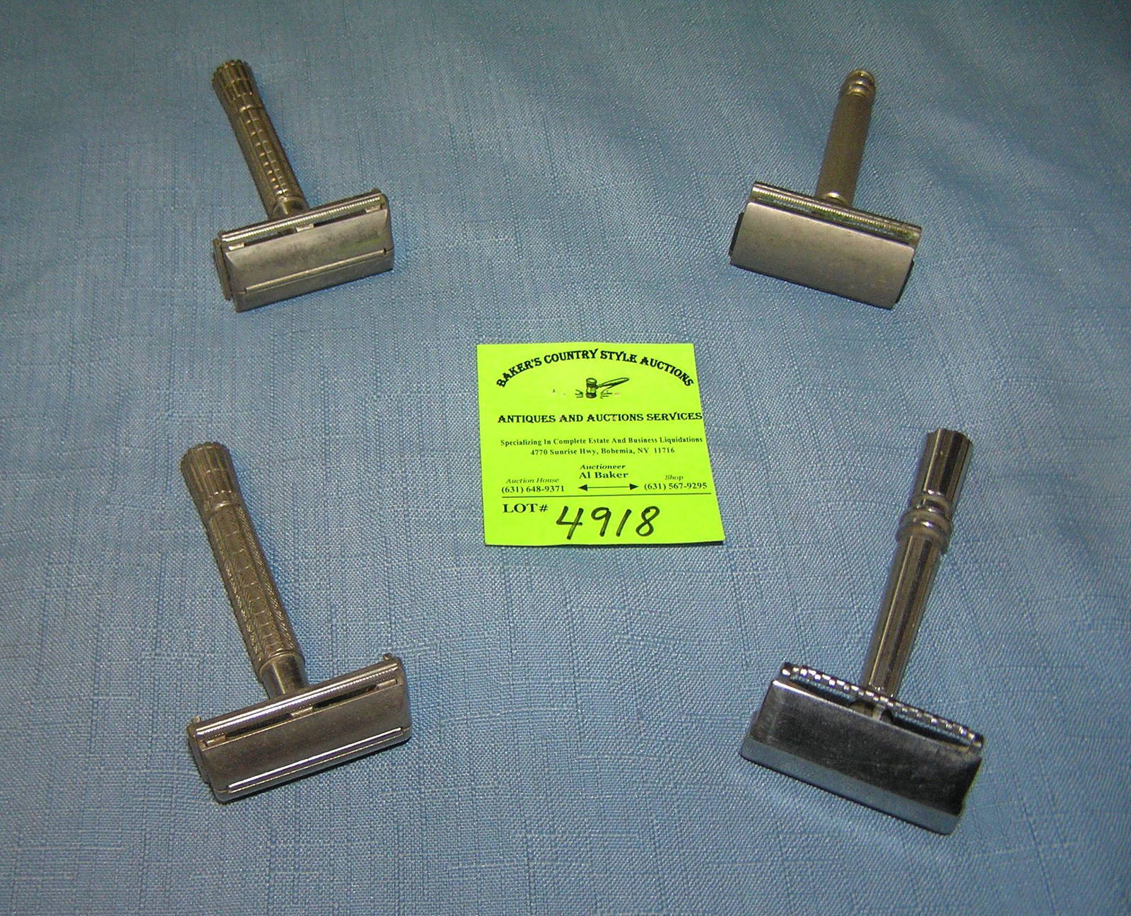 Group Of 4 Antique Double Edged Razors Auction