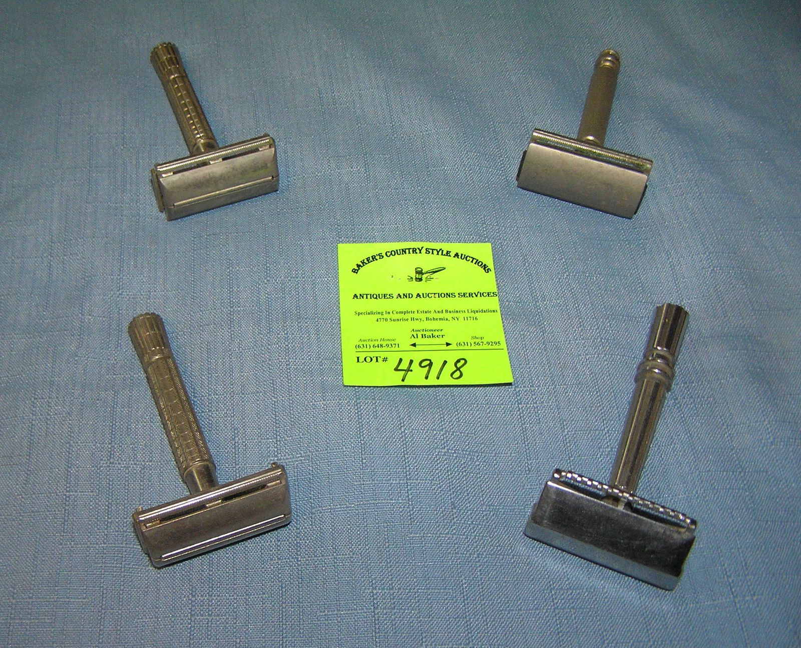 Group Of 4 Antique Double Edged Razors Auction