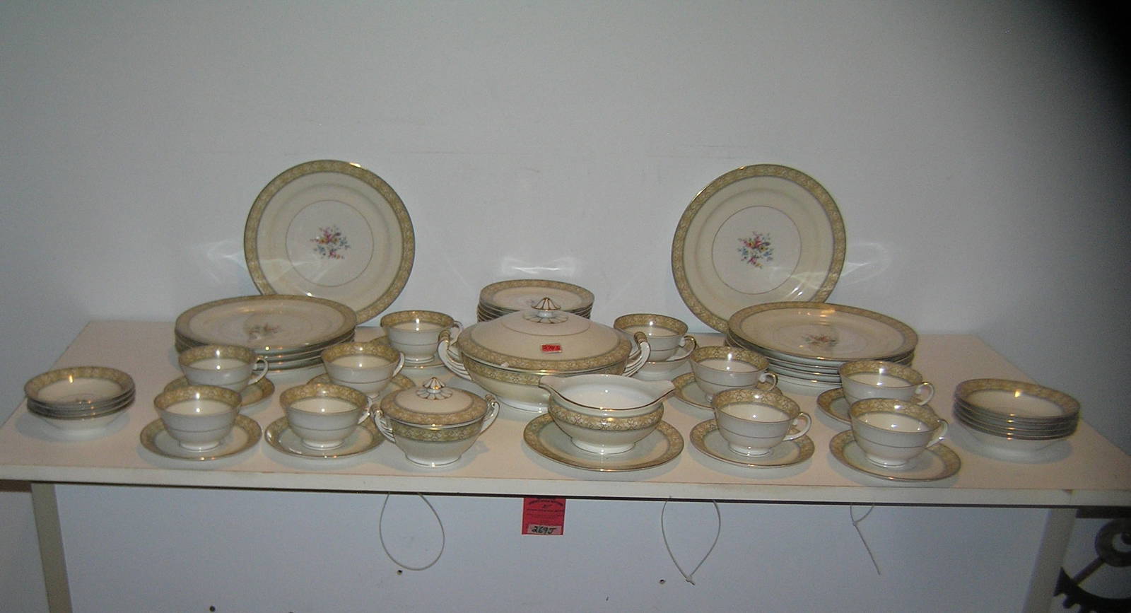 Large 54 Piece Czechoslovakian Dinnerware Set Auction