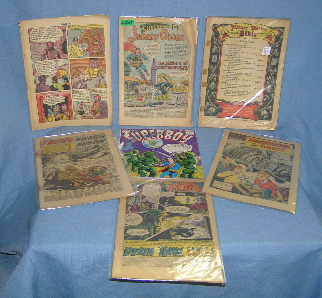 Large Group Of Early Comic Books All Without Covers Auction