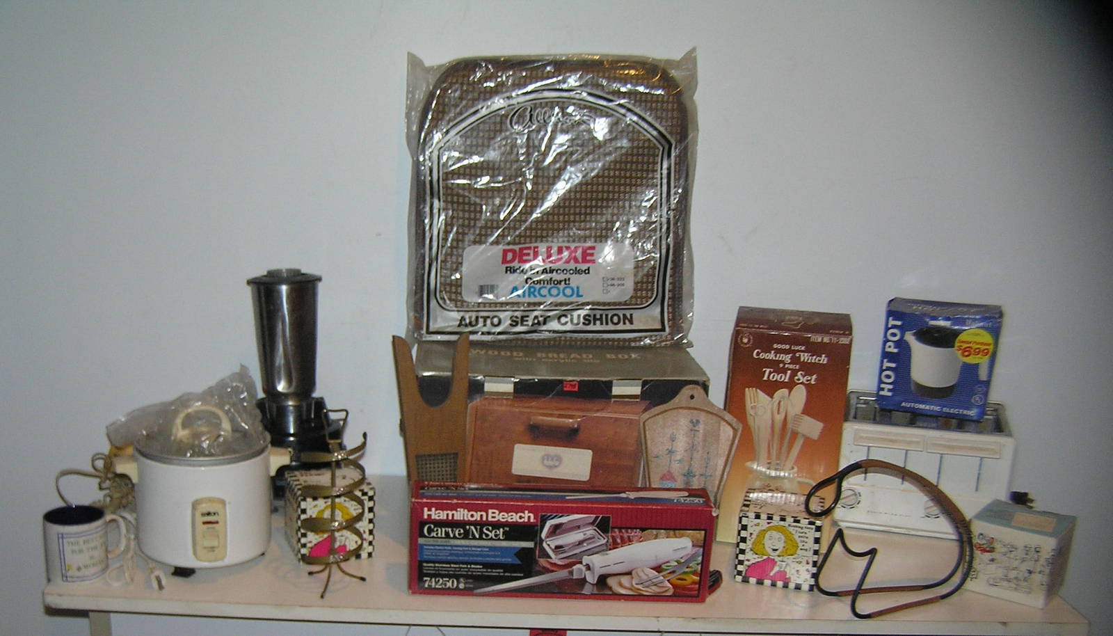 Hugre Estate Lot Includes Wood Bread Box And More Auction