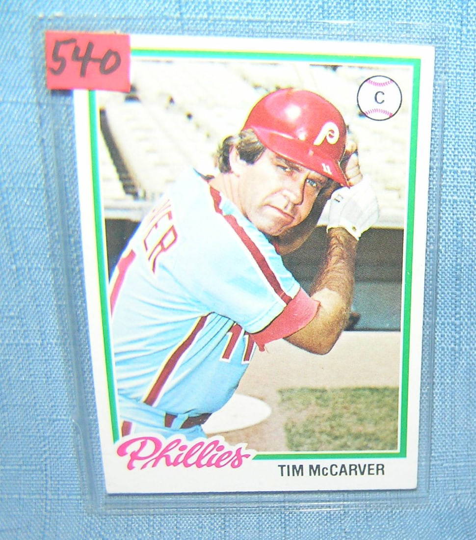 Tim Mccarver Vintage All Star Baseball Card Auction