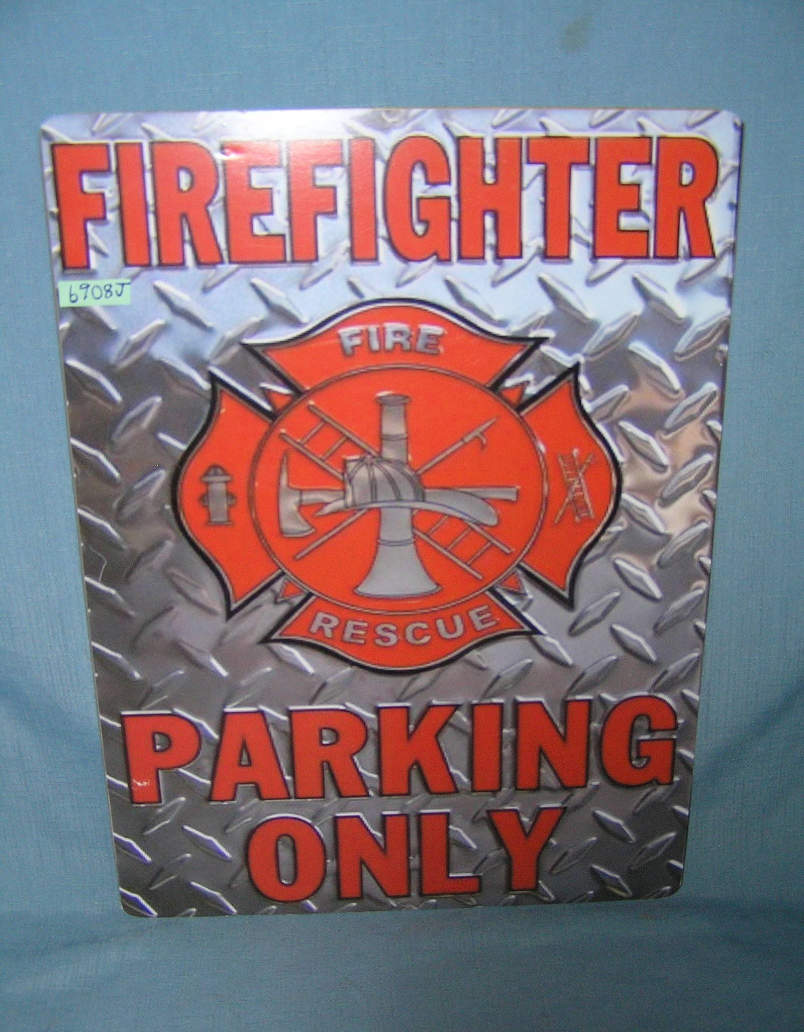 Firefighter Parking Only Style Advertising Sign Auction