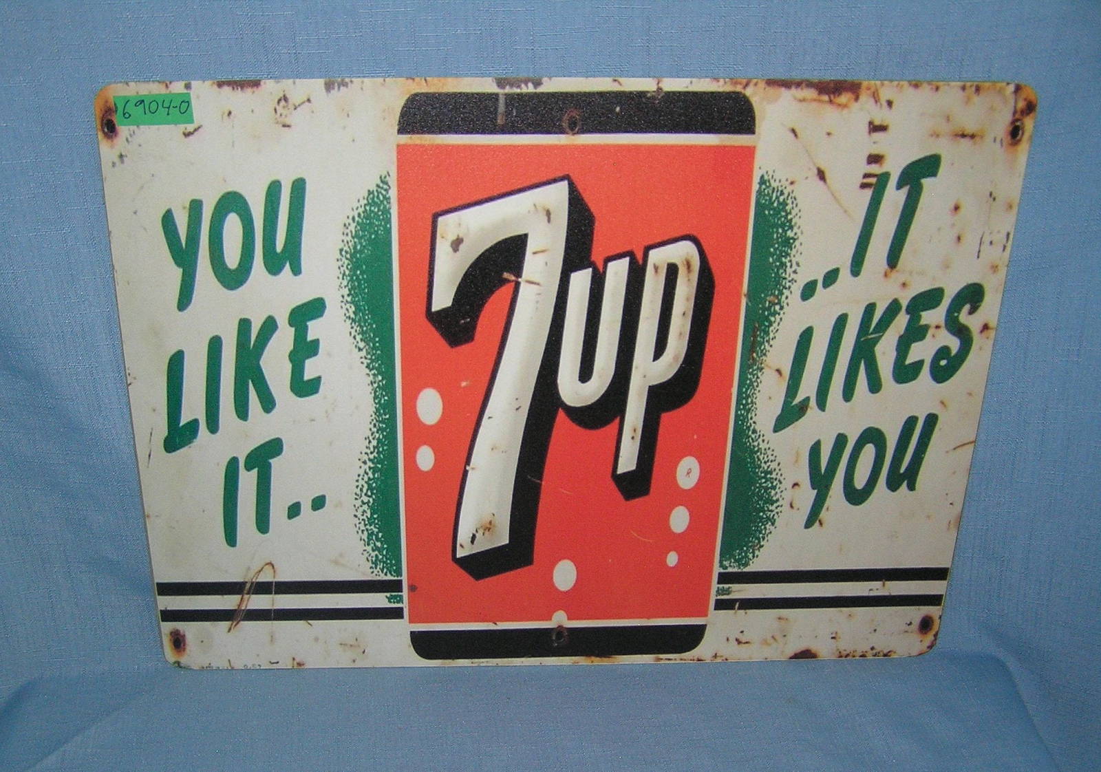 7up Soda Retro Style Advertising Sign Auction