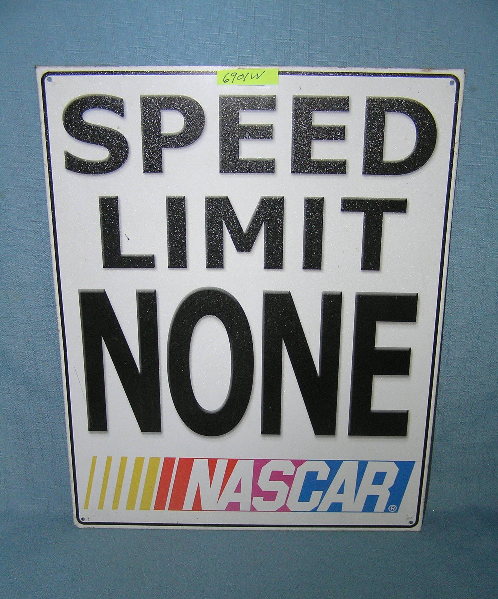 Nascar Speed Limit None Display Sign Auction