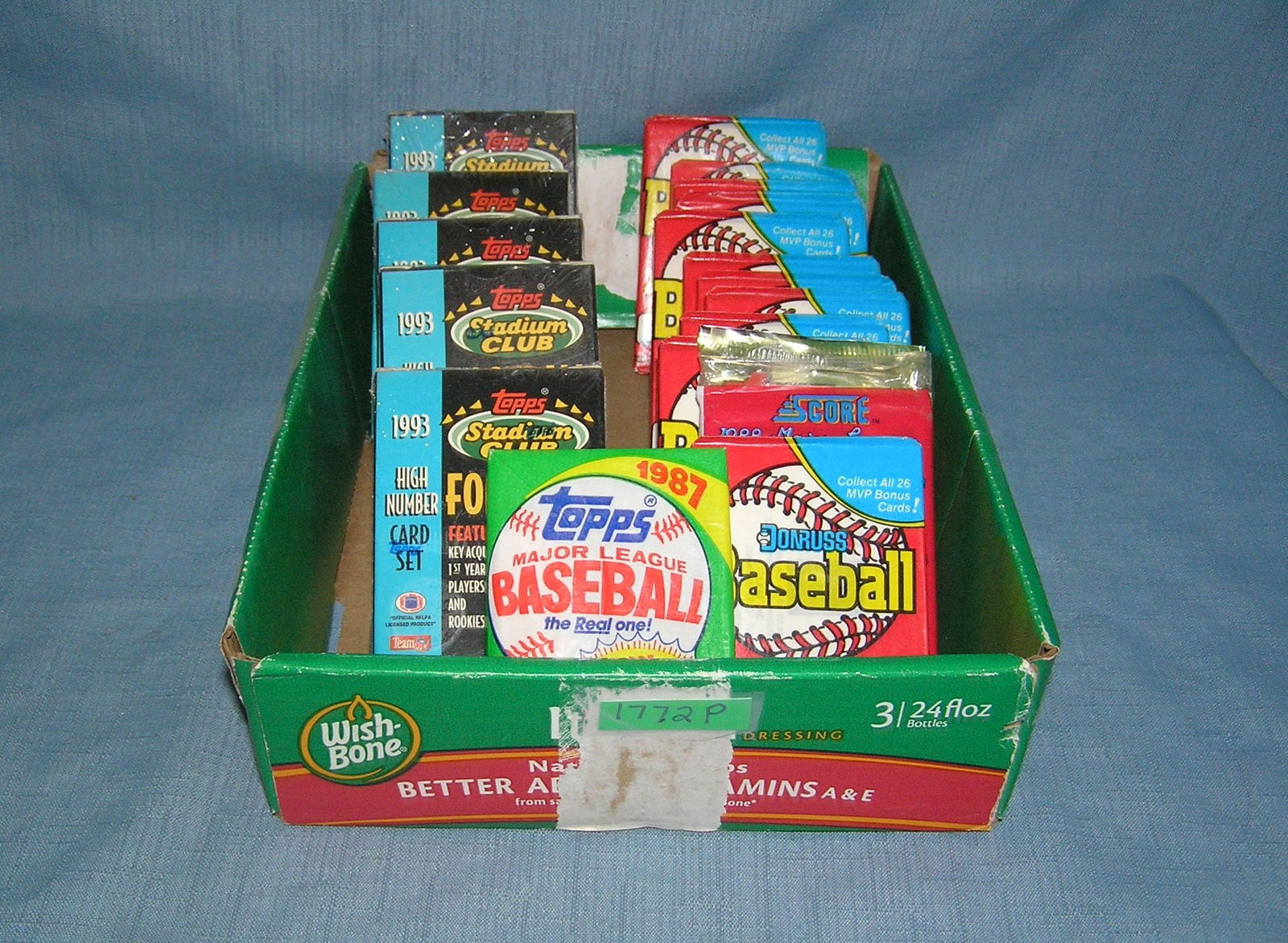 Box Full Of Unopened Baseball And Football Card Packs Auction
