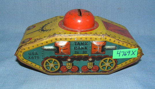 Early Barclay Manoil Wwi Lead Tank Toys Auction