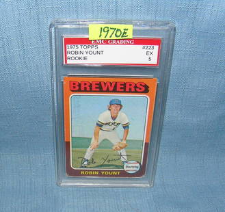 Robin Yount 1975 Topps Graded Rookie Baseball Card Auction
