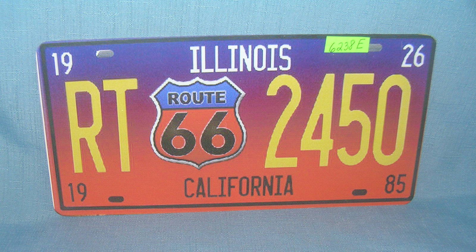 Route 66 License Plate Size Retro Style Sign Auction