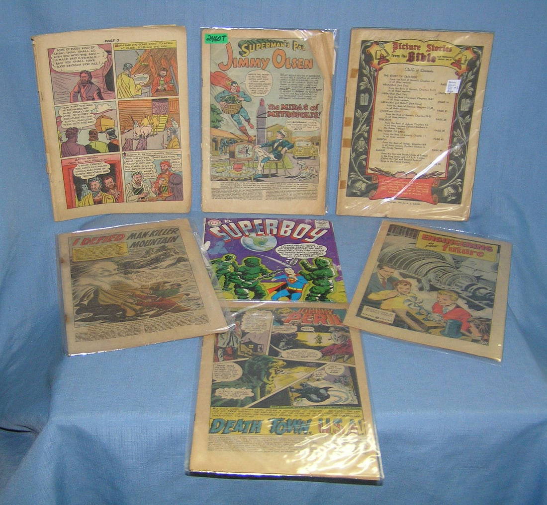 Large Group Of Early Comic Books All Without Covers Auction