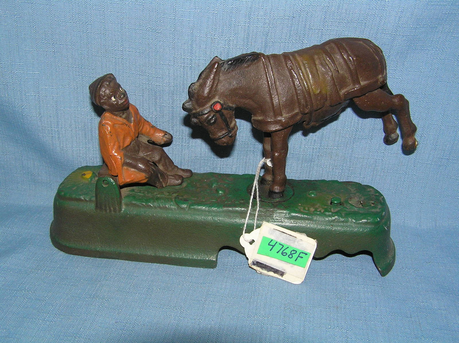 Always Did Spise A Mule Boy On Bench Cast Iron Mechanical Bank Circa ...