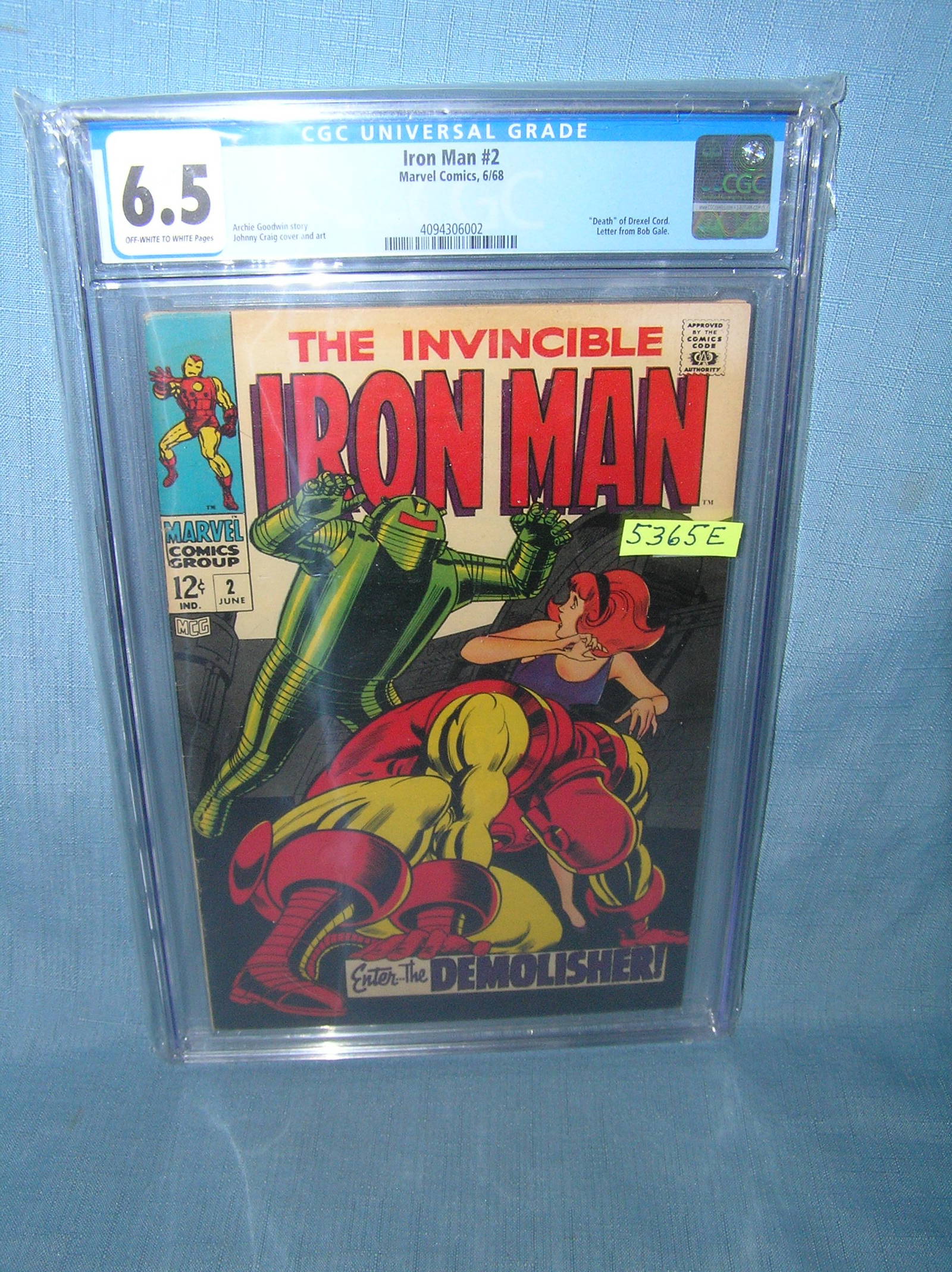 Early Marvel Iron Man Number 2 Graded 6.5 Auction