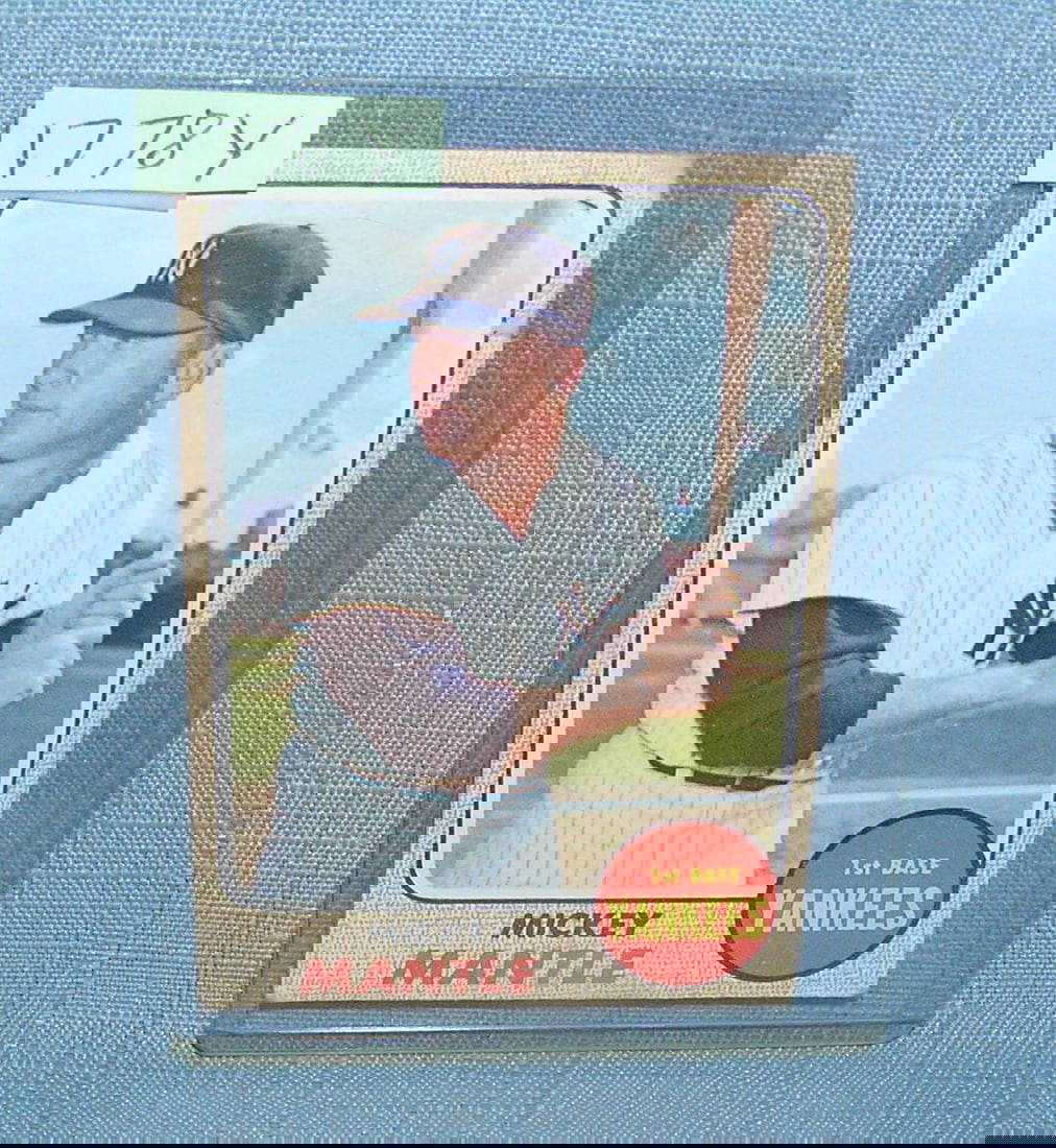 Mickey Mantle 1968 Topps Baseball Card Auction