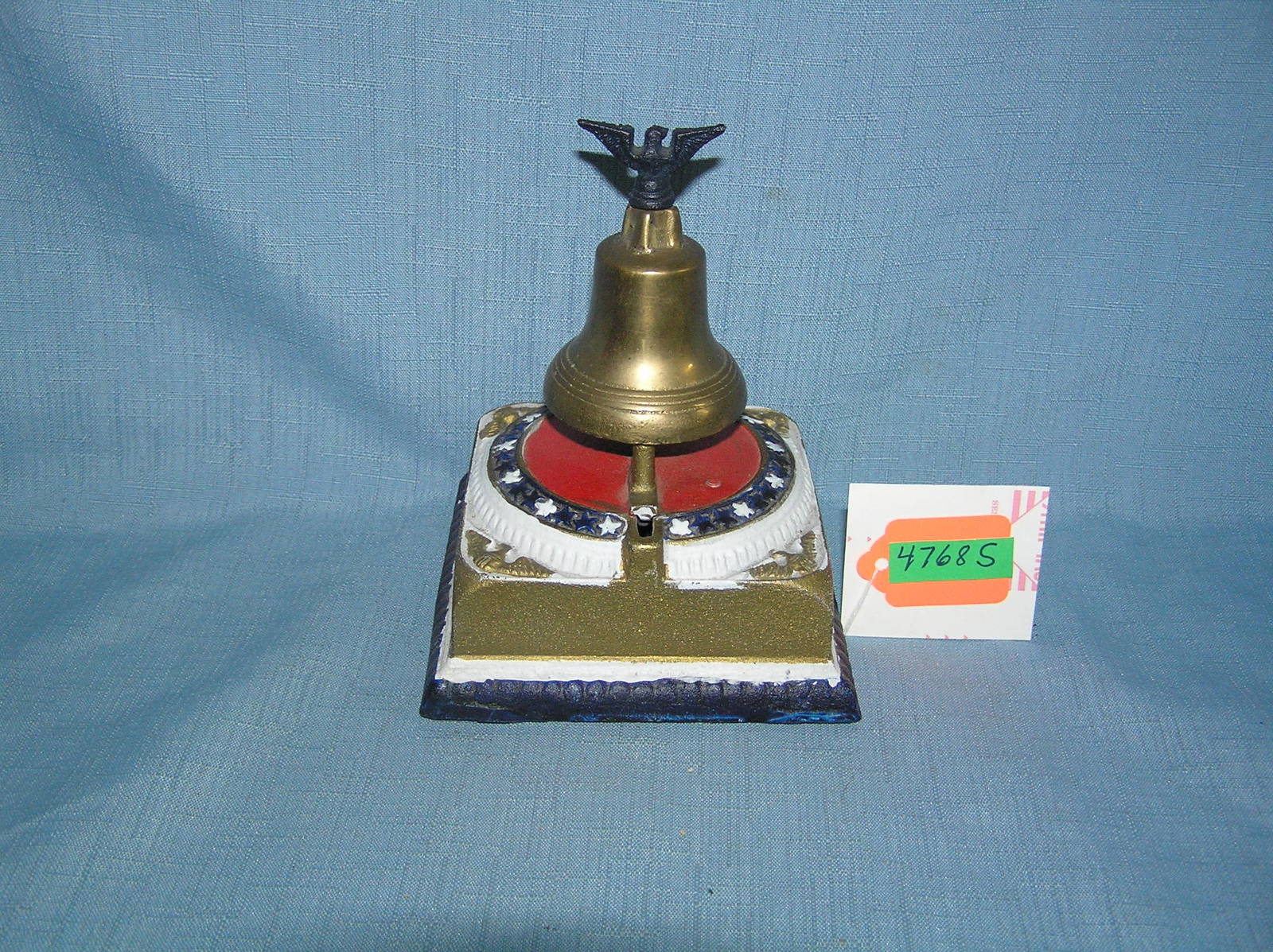 Liberty Bell Cast Iron Mechanical Bank Circa 1960s Auction
