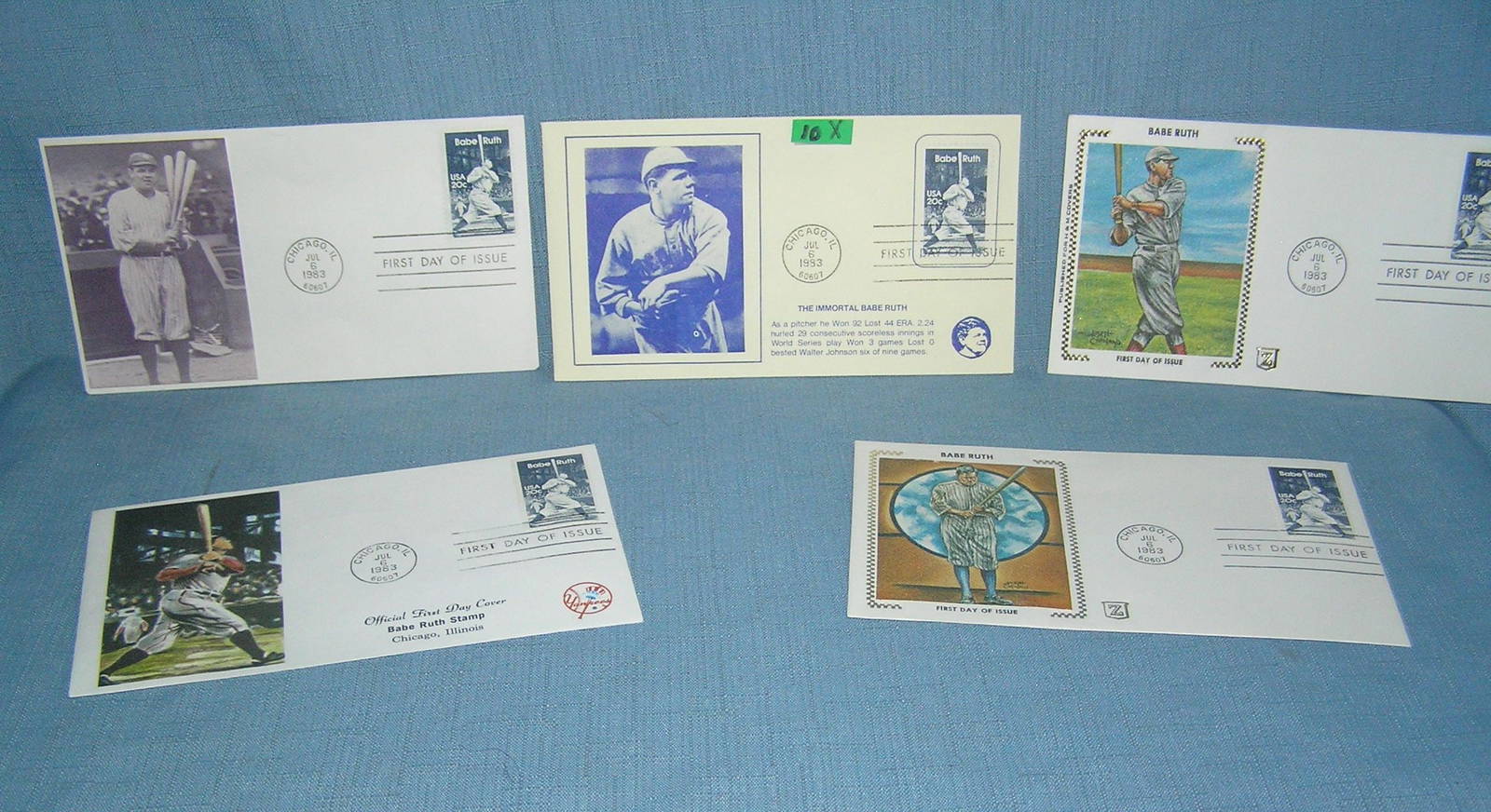 Group Of Babe Ruth First Day Stamps And Covers Auction