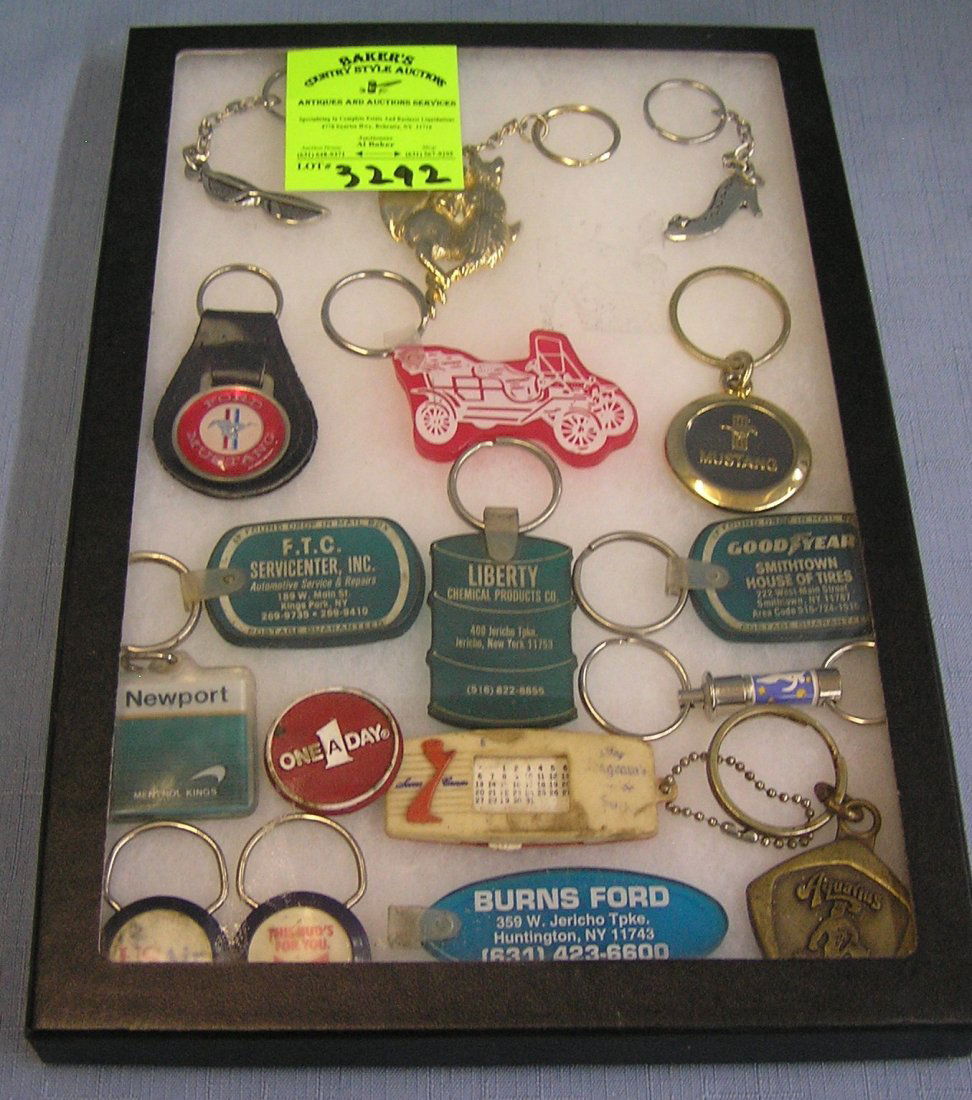 Collection Of Vintage Key Chains Many With Advertising