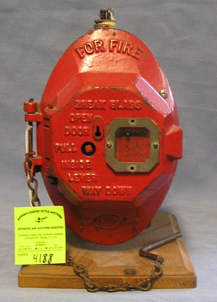 Vintage cast iron fire department call box